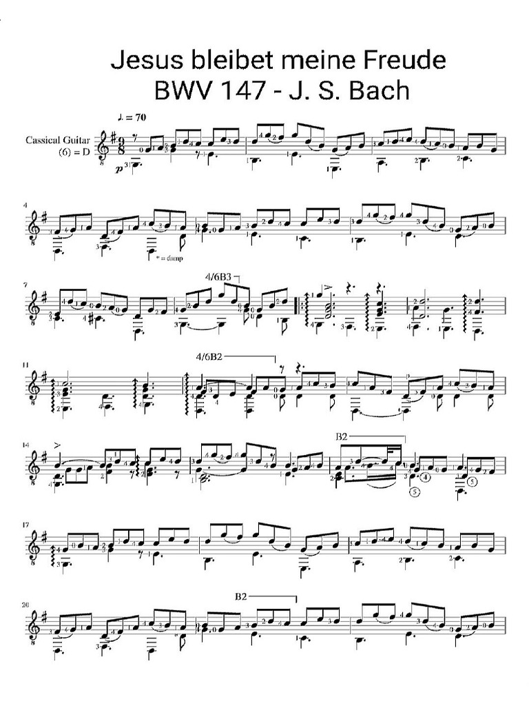Jesus Bleibet Meine Freude BWV 147 - Bach | PDF