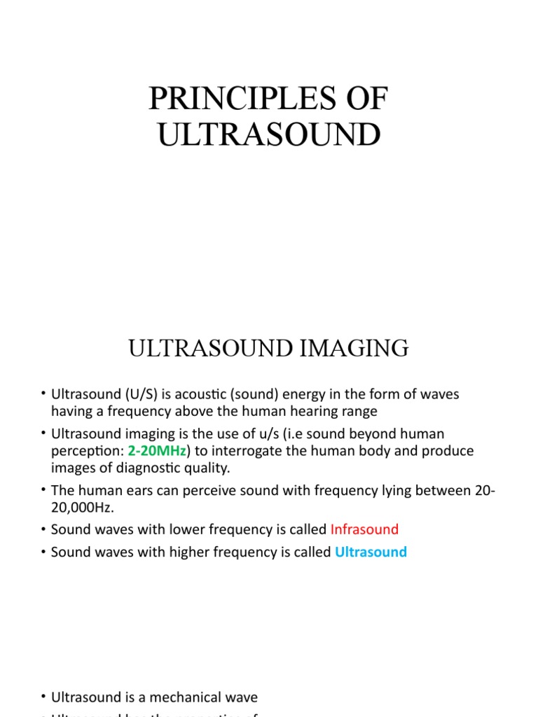 Principles of Ultrasound | PDF | Sound | Reflection (Physics)