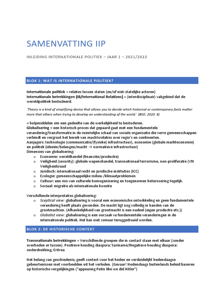 Samenvatting IIP Kopie | PDF