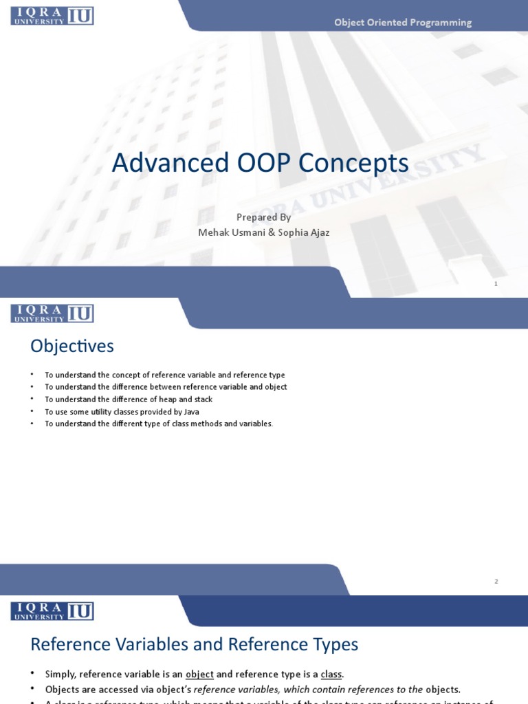 W3 Advanced Oop Concepts Pdf Variable Computer Science Method Computer Programming
