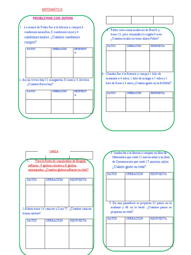 Problemas-con-Sumas | PDF