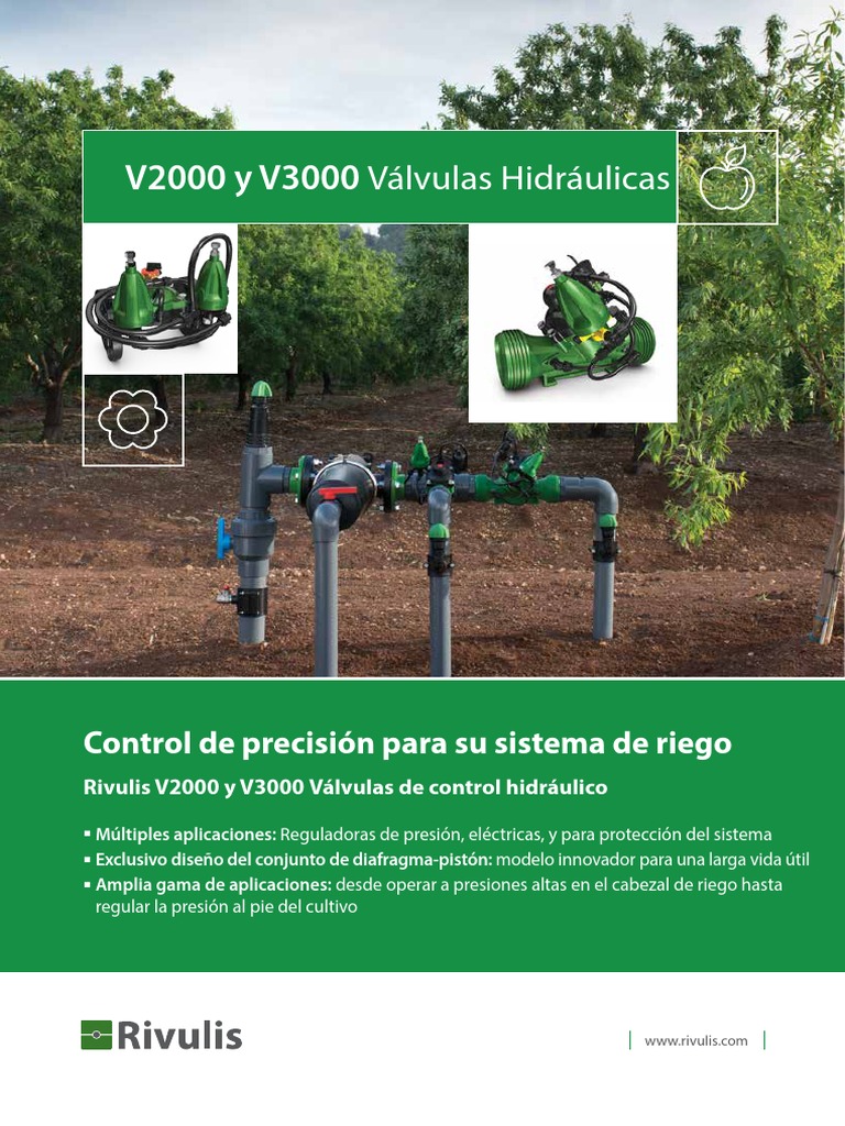 Válvulas de Control Hidráulico Rivulis | PDF | Riego | Automatización