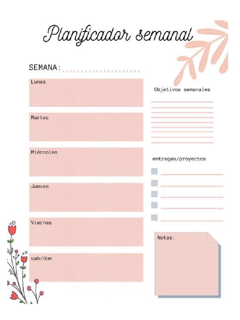 Planner Semanal | PDF