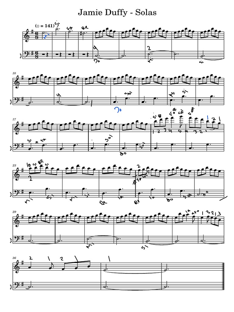 Jamie Duffy - Solas Music Score | PDF