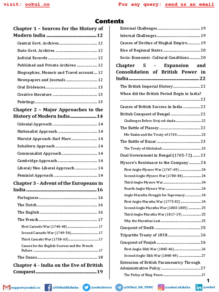 Spectrum Modern History PDF Notes by Ookul Sample | Download Free PDF ...