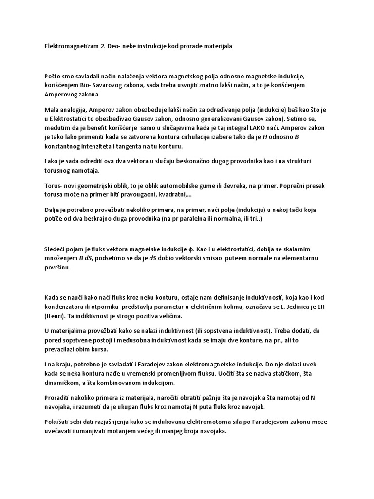 Elektromagnetizam - 2 Deo | PDF