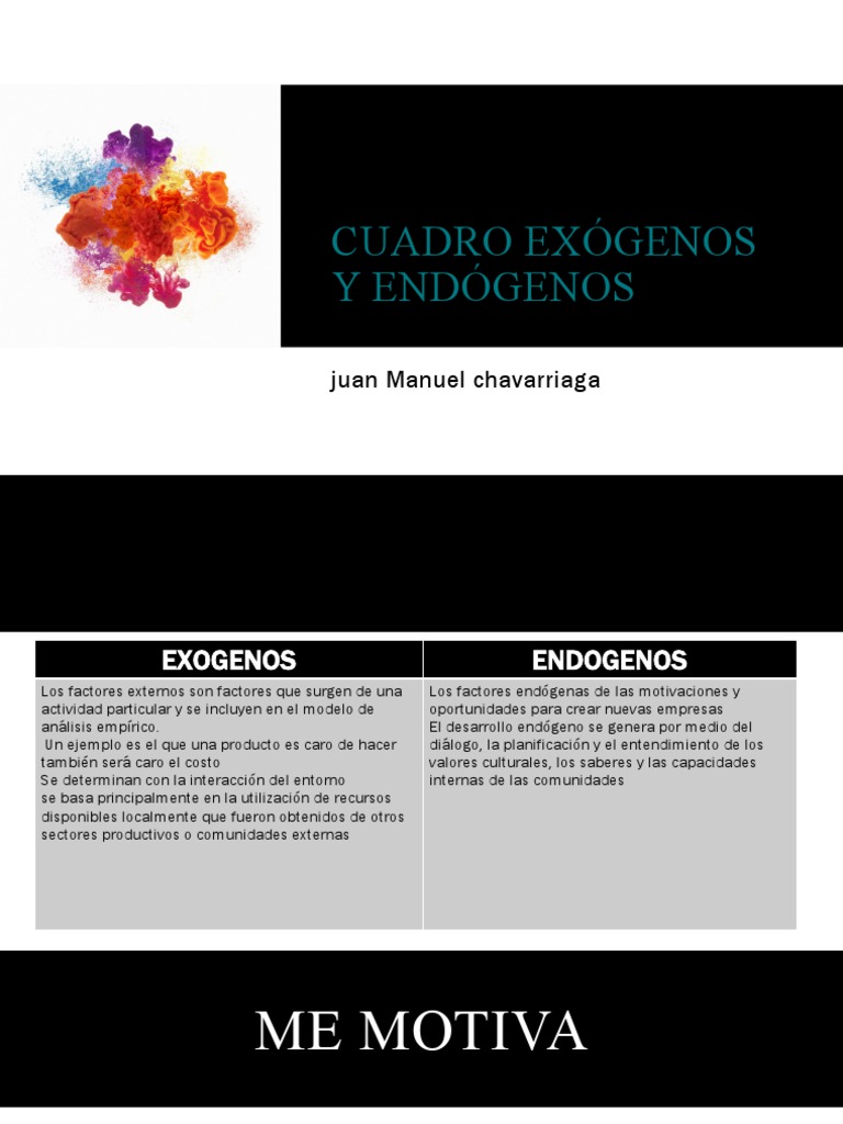 Cuadro Exógenos y Endógenos | PDF