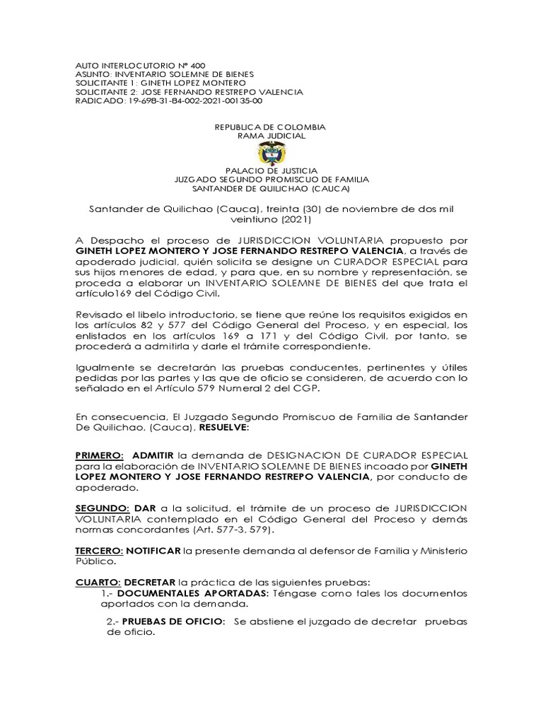 2021-00135-00 Inventario Solemne de Bienes | Descargar gratis PDF ... 2021-00135-00 Inventario Solemne de Bienes | Descargar gratis PDF ...