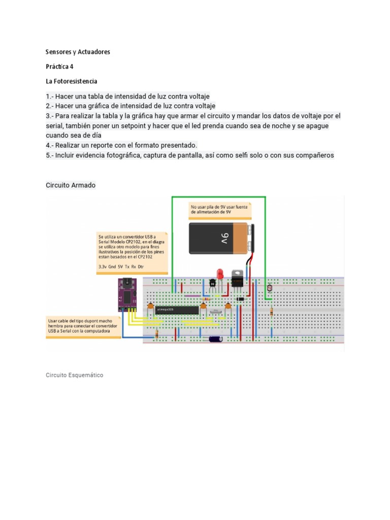 Sensores y Actuadores - Practica 4 | PDF