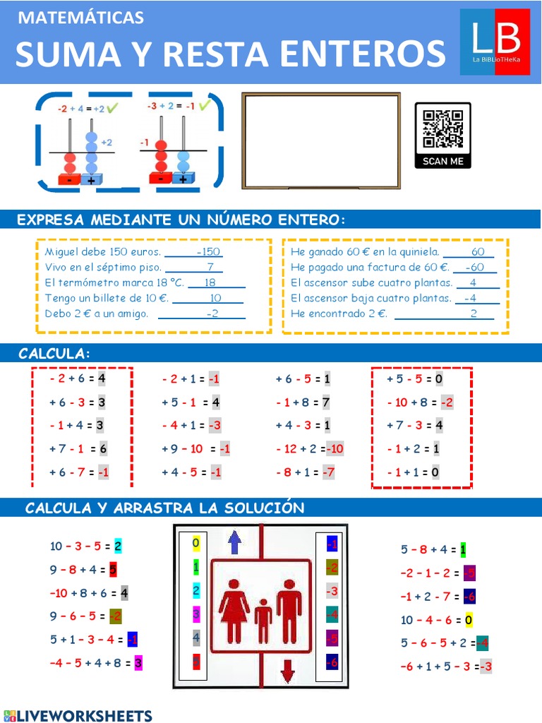 Ejercicios Numero Enteros (Resuelto) | PDF