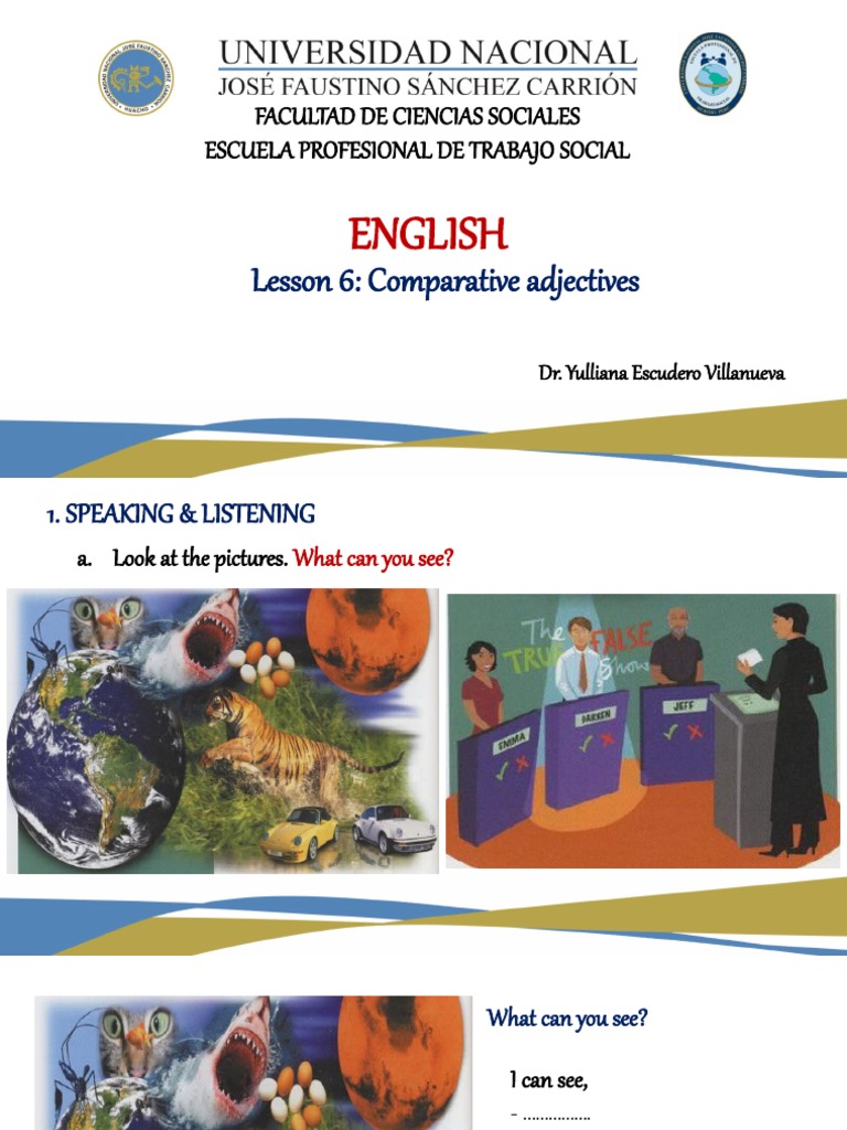 LESSON 7-COMPARATIVE ADJECTIVES-students | PDF | Linguistics | Human Communication