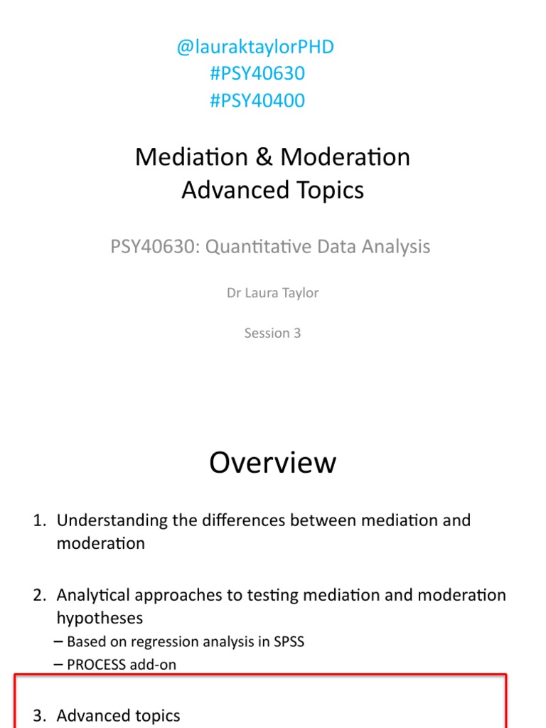 Mediation and Moderation Models | PDF | Type I And Type Ii Errors | Science