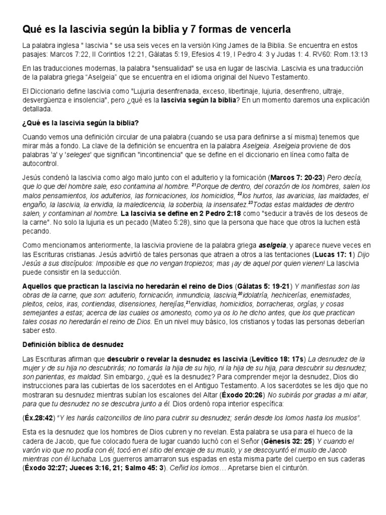 La Lascivia | PDF | Lujuria | Adán y Eva