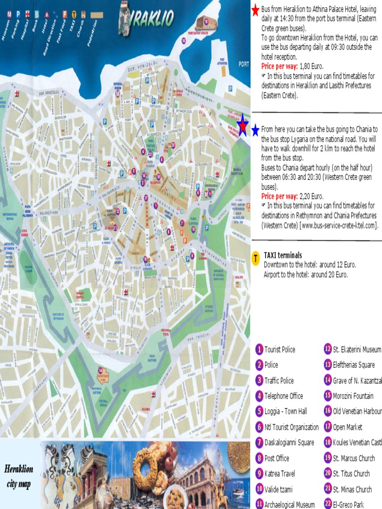 Heraklion City Map | PDF | Crete | Road Transport
