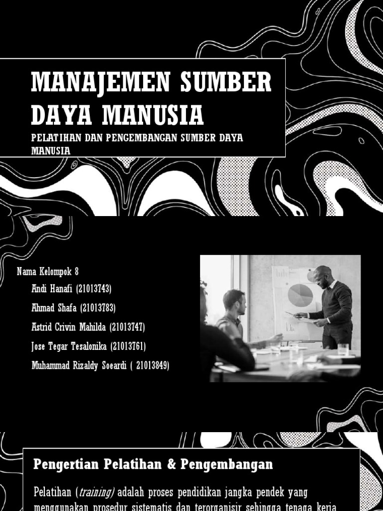 Kelas 1 - MSDM - Pelatihan & Pengembangan SDM - 2023 | PDF