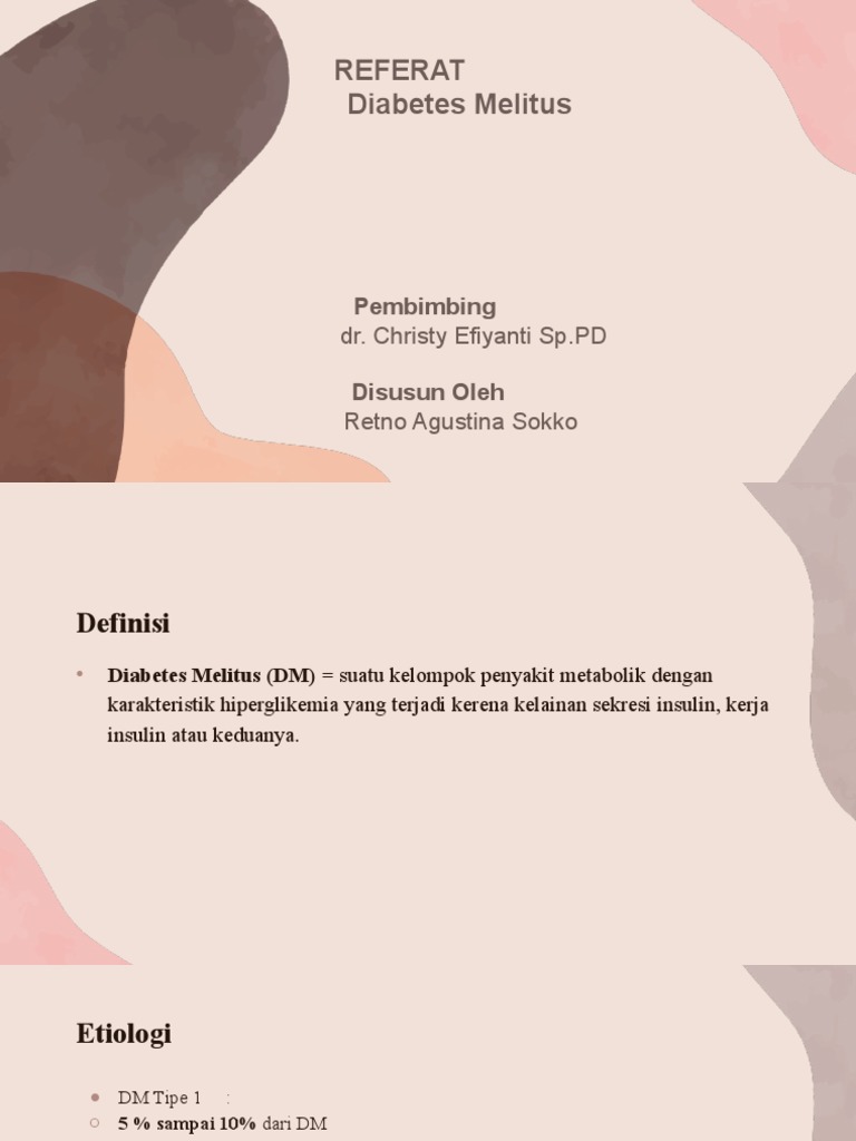 Referat (DM) Retno | PDF | Pengembangan Diri | Kesehatan Holistik
