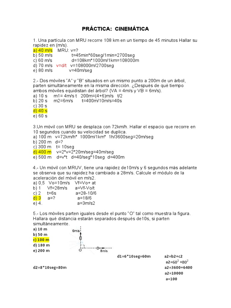 PRÁCTICA N°3 CINEMÁTICA Mayra Rodas S. | PDF | Cinemática | Cantidad