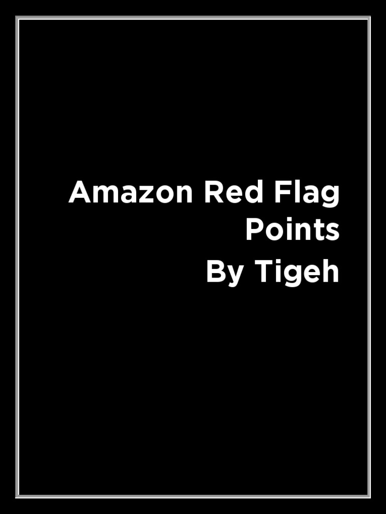 Amazon Red Flag Points Guide to Avoid Detection | PDF