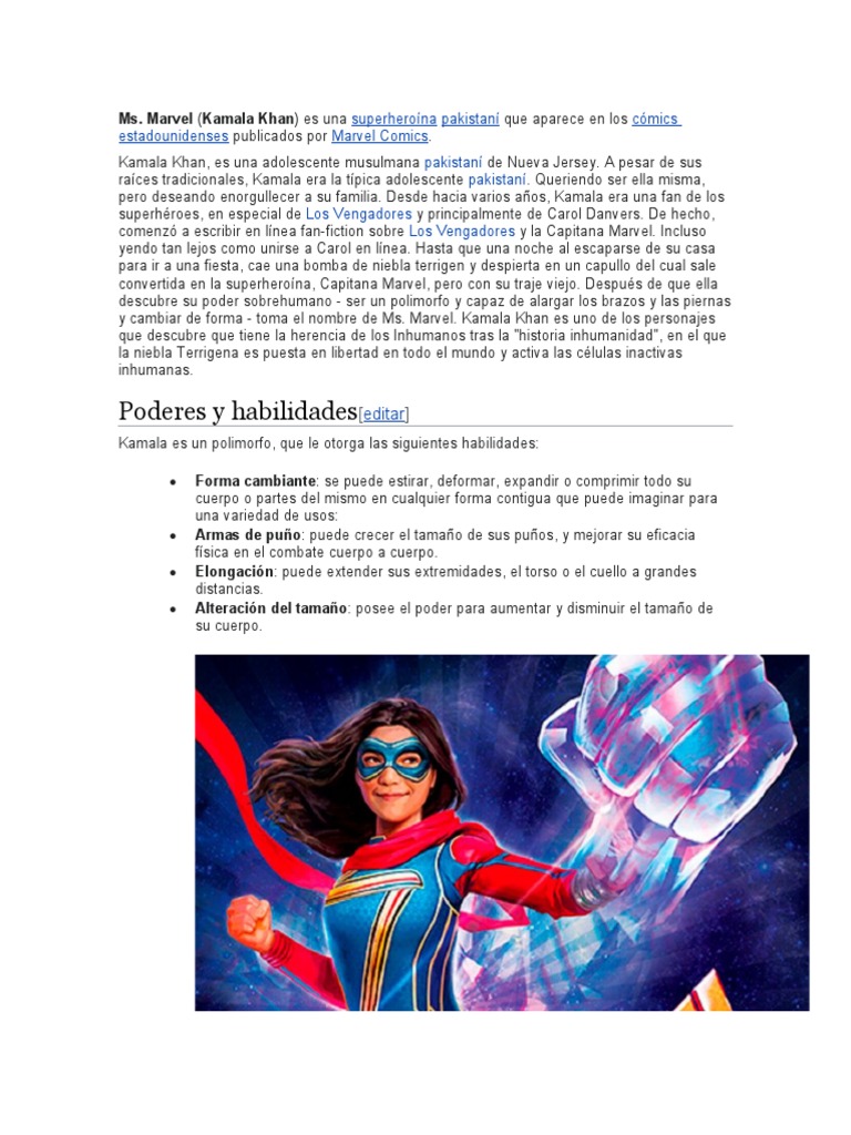 Kamala Khan: La Nueva Ms. Marvel | PDF