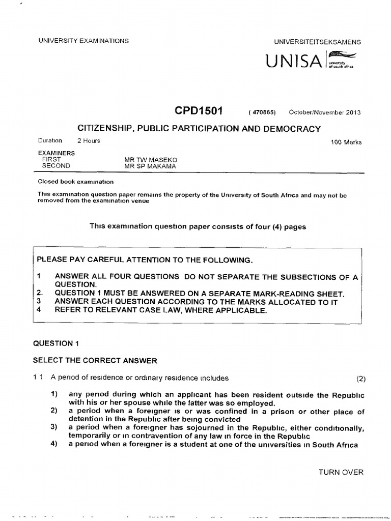 CPD Past Papers | PDF
