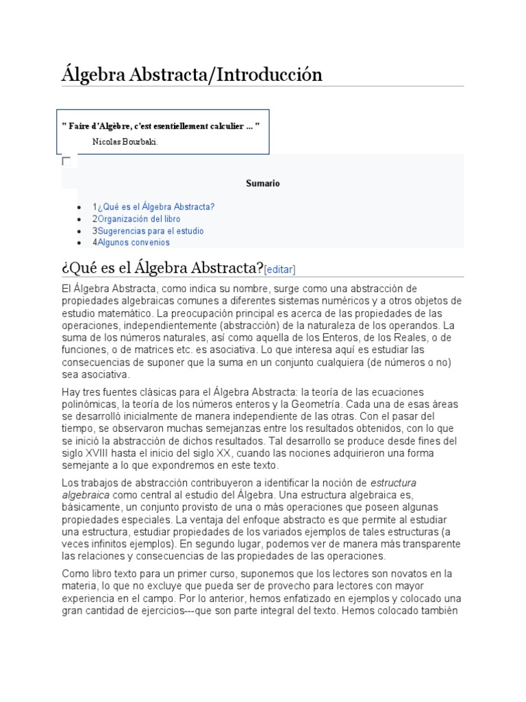 Álgebra Abstracta 1 | PDF | Campo (Matemáticas) | Prueba matemática