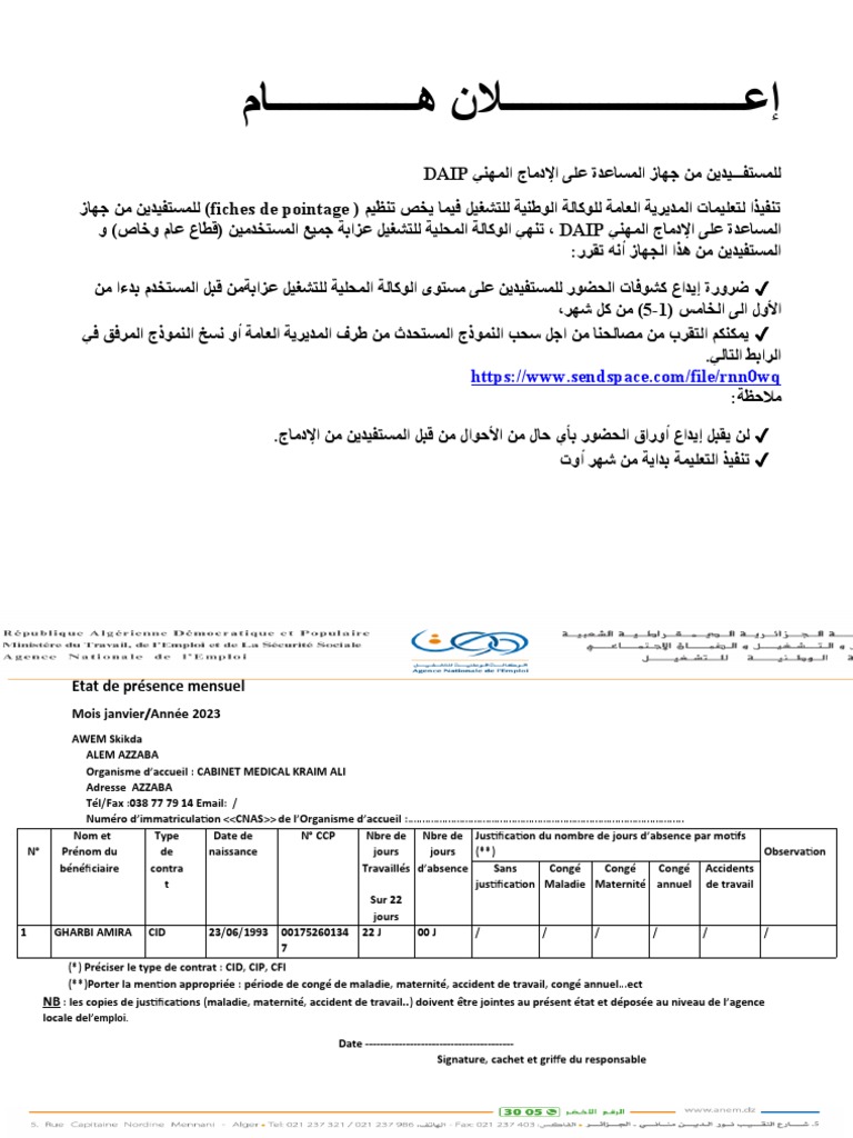 Pointage Daip | PDF