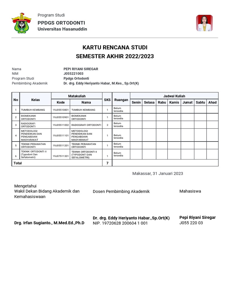 KRS - Portal Akademik SEM 2 | PDF