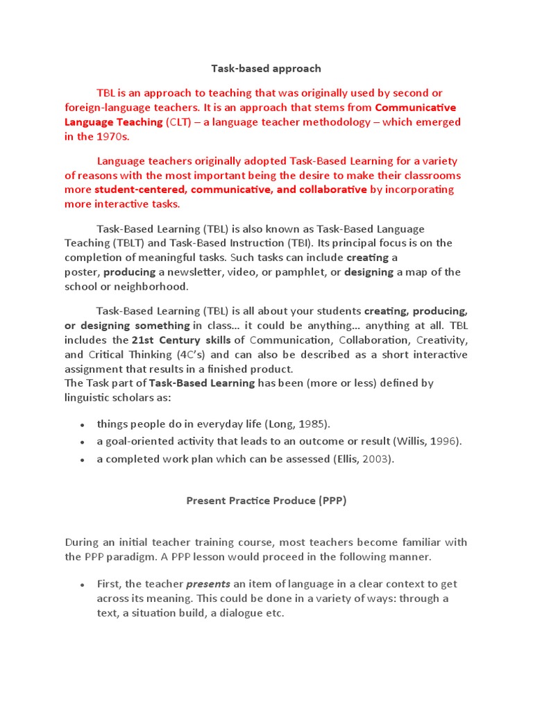 Task-Based Learning | Download Free PDF | Communication | Neuroscience