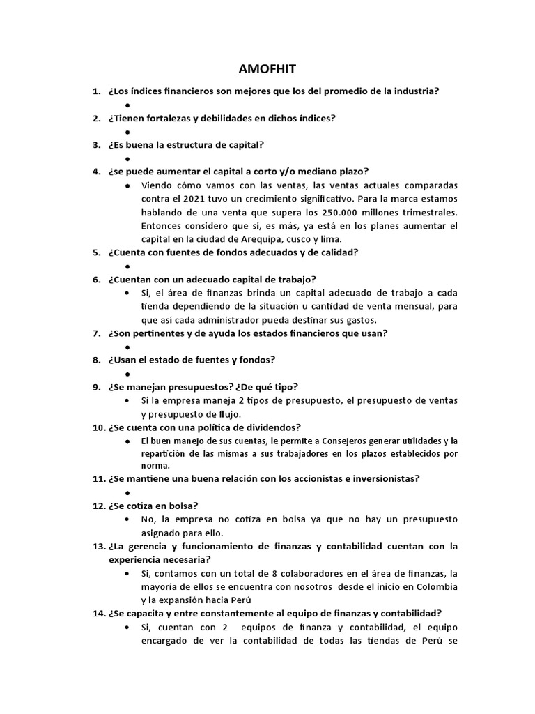 AMOFHIT | PDF | Presupuesto | Contabilidad