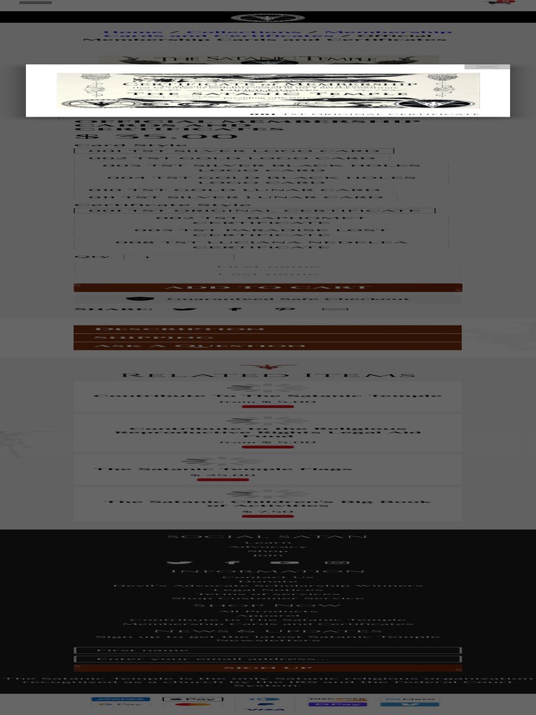Official Membership Cards and Certificates - TST | PDF