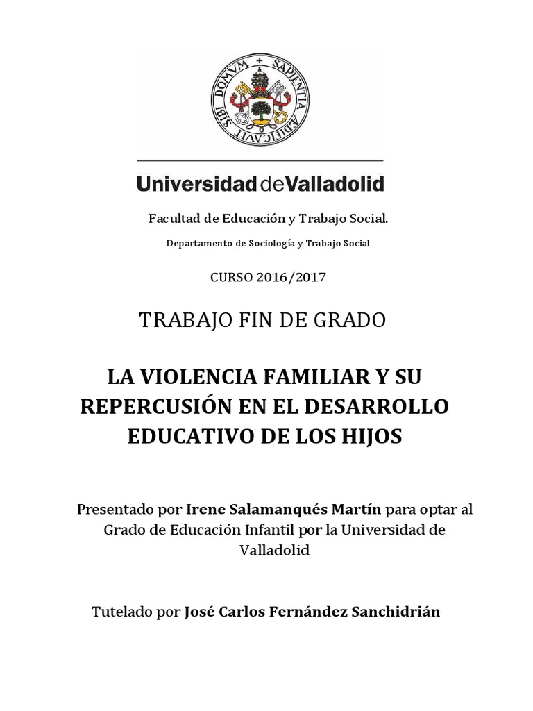 TFG-G 2599 | PDF | Abuso infantil | Violencia
