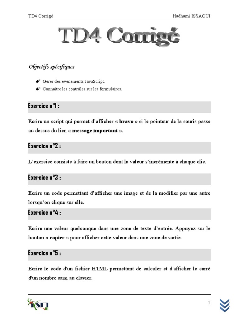 TD4 Corrigé | PDF | Internet | Internet et Web