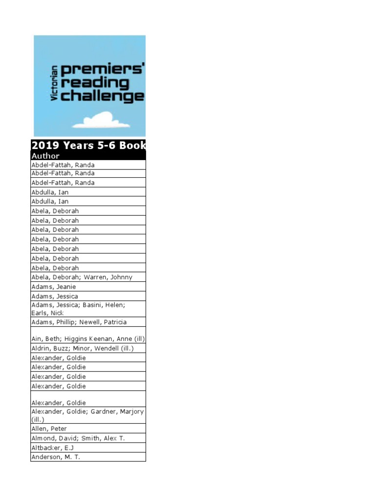 Year 56 Booklist | PDF