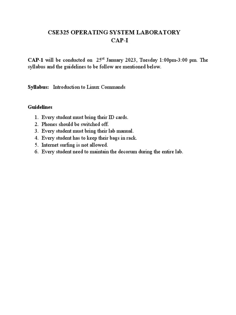 Guidelines For Lab Evaluation | PDF