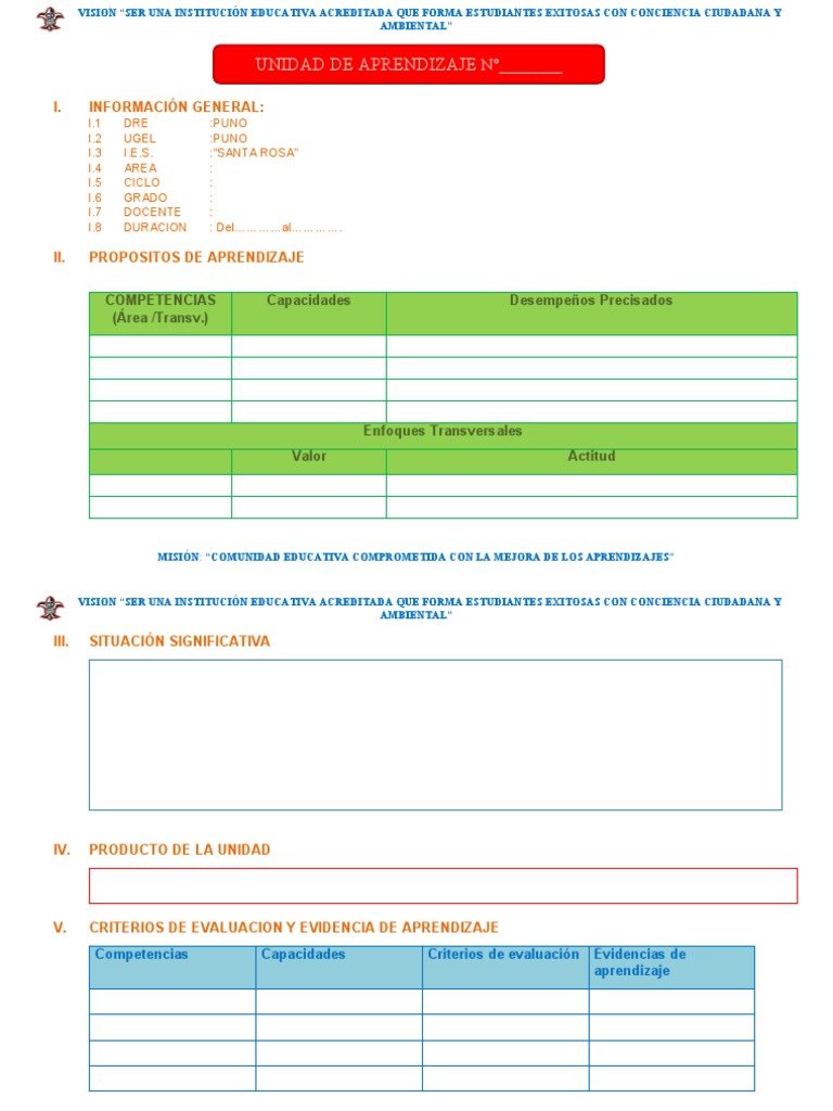 p3 - Esquema Unidad de Aprendizaje 2023 | PDF | Evaluación | Aprendizaje