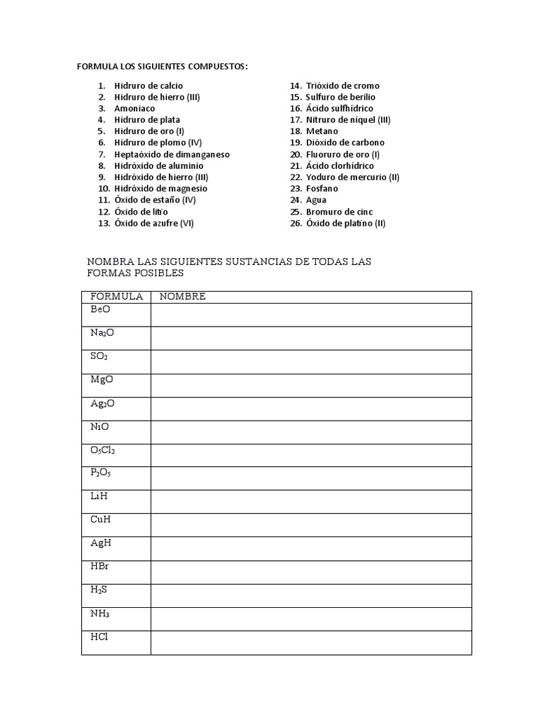 Ejercicios Practicar Formulación 3º Eso | PDF