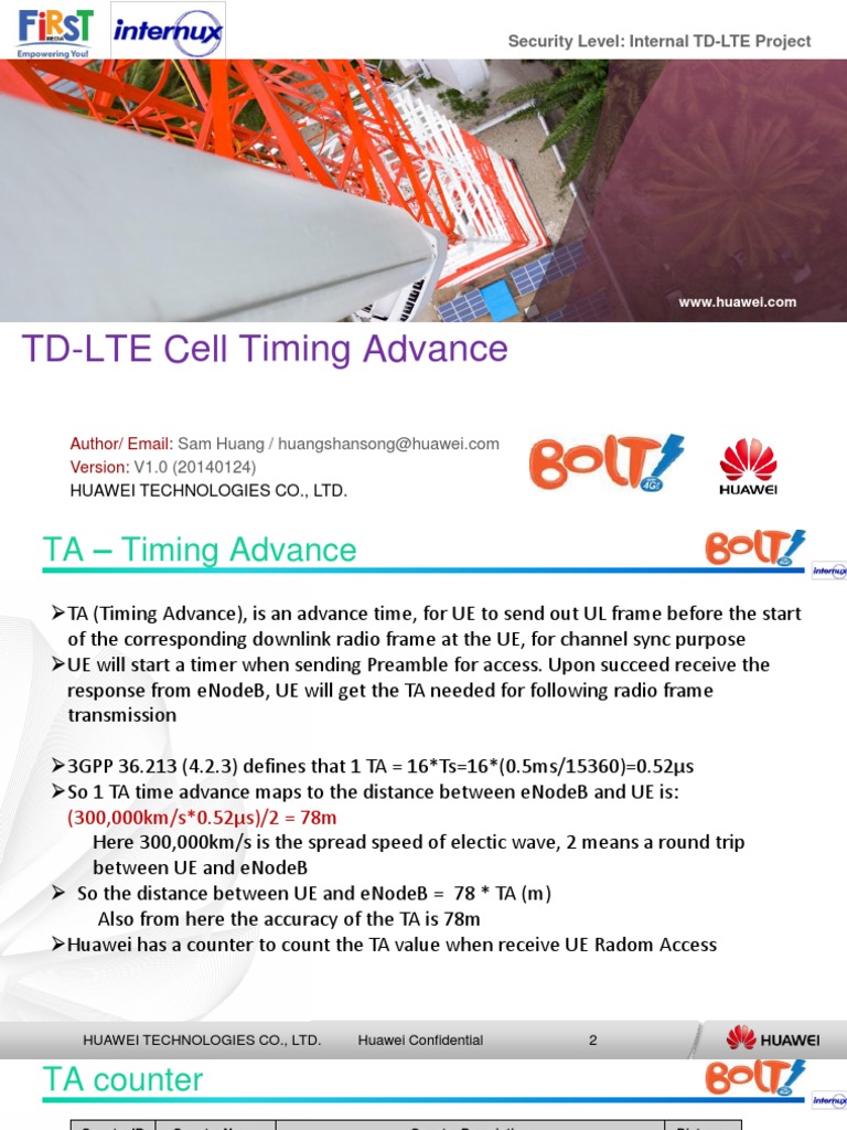 Timing Advance Huawei Lte | PDF | Lte (Telecommunication) | Mobile ...