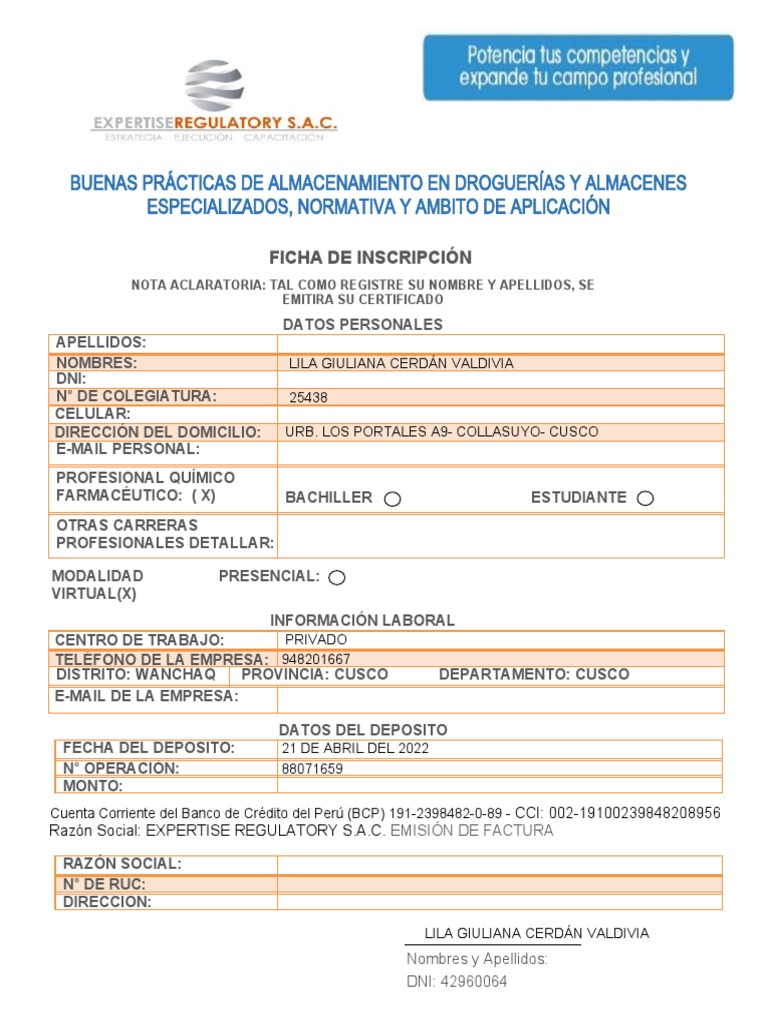 Ficha de Inscripcion Bpa | PDF Ficha de Inscripcion Bpa | PDF