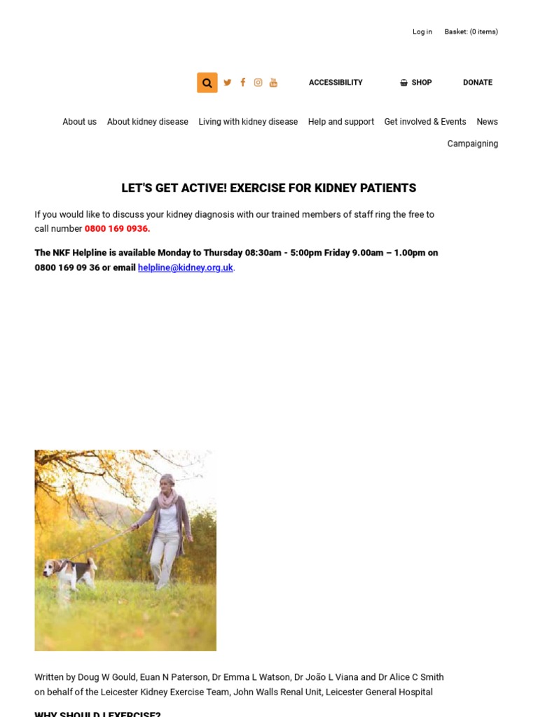 Exercise Guide for Kidney Patients | PDF | Weight Training | Human Anatomy