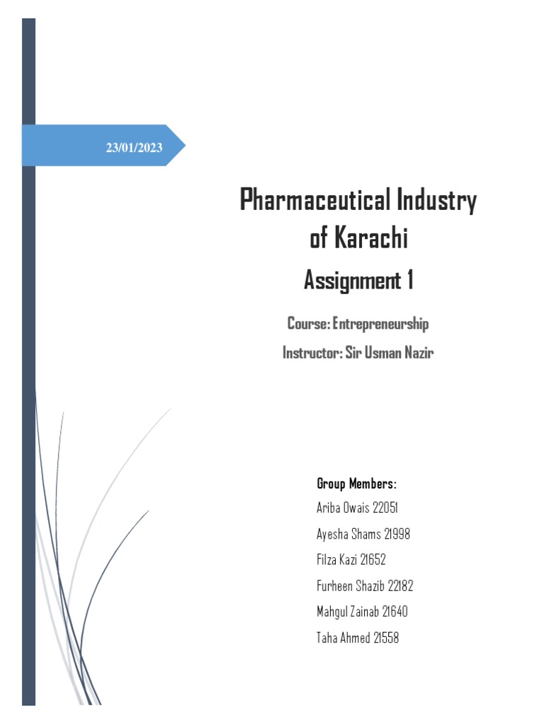 Assignment 1 - Pharmaceutical Industry of Karachi | PDF ...