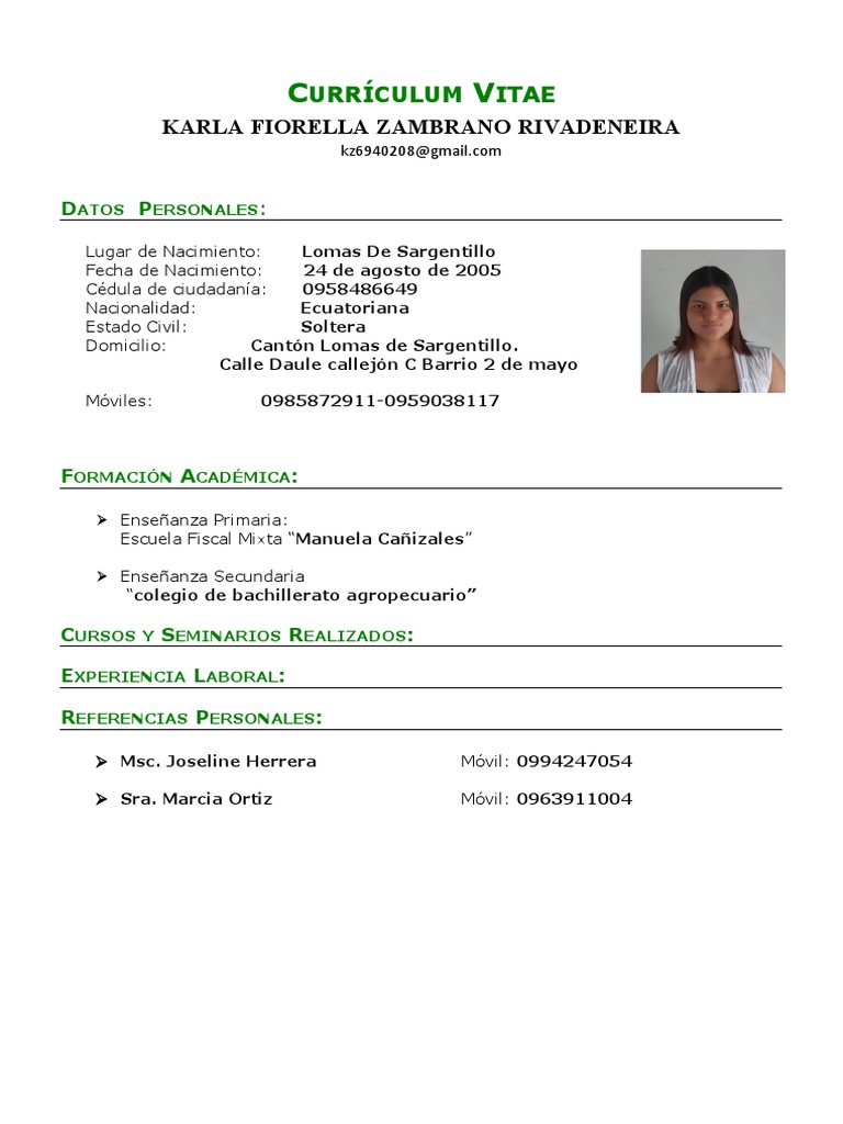 Currículum Vitae - Karla | PDF