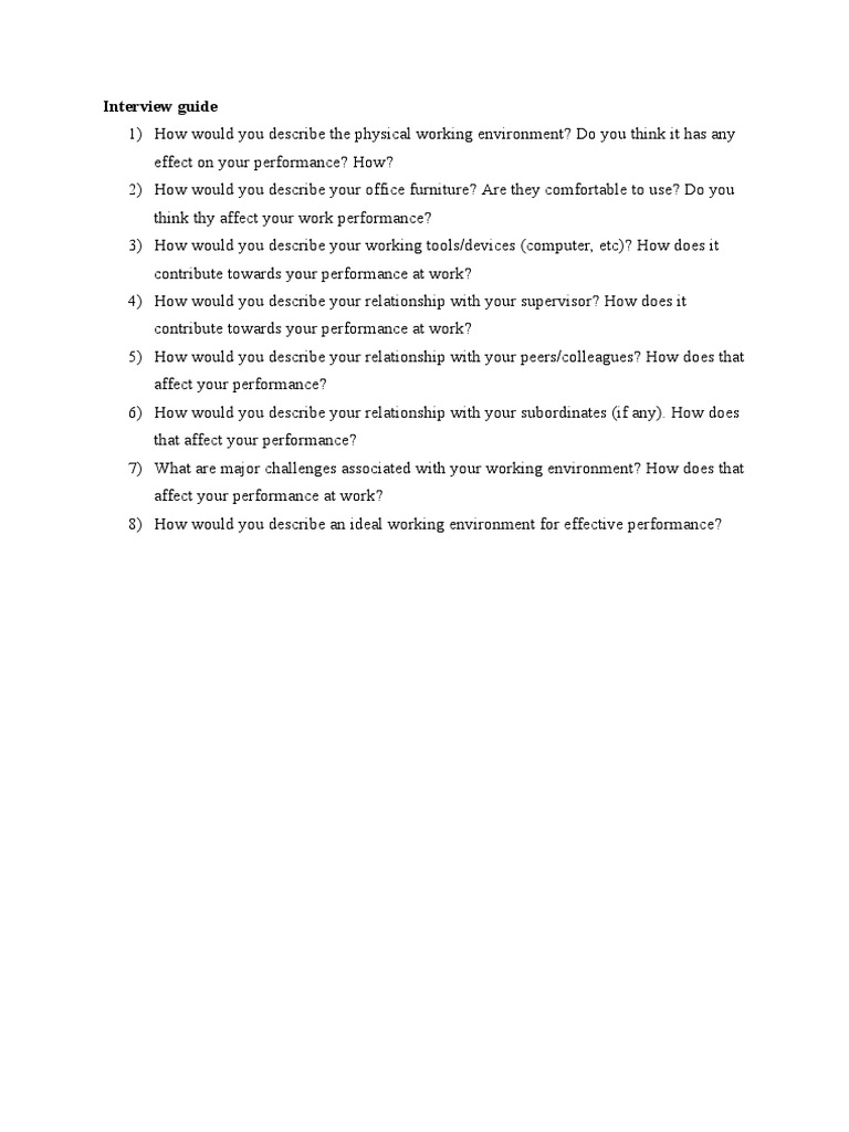 Interview Guide | PDF