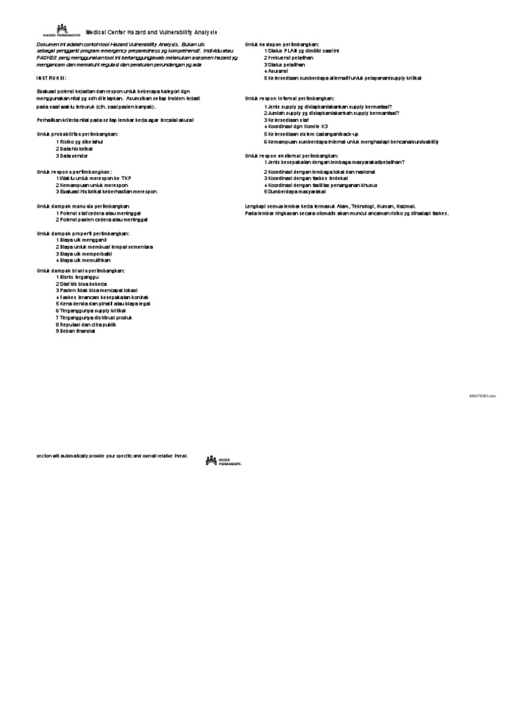 Hva Template Modif Kaizer Permanente | PDF