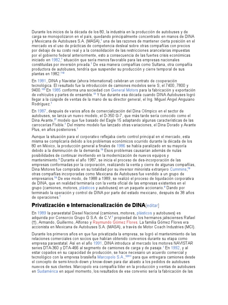 Historia Dina 1 | PDF | Vehículos terrestres | Fabricantes de vehículos ...