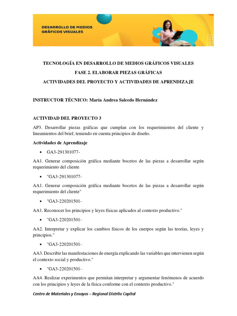 Actividades Del Proyecto - Piezas Gráficas | PDF | Iniciativa empresarial | Software
