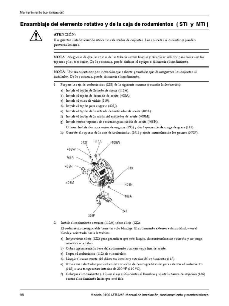 MONTAJE DE GOULDS 3196 STX y MTX | PDF | Rodamiento (Mecánico ...
