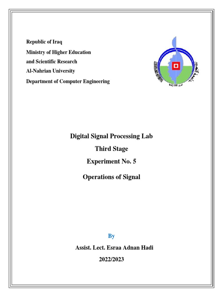 DSP Exp. 5 | PDF | Discrete Time And Continuous Time | Cartesian ...