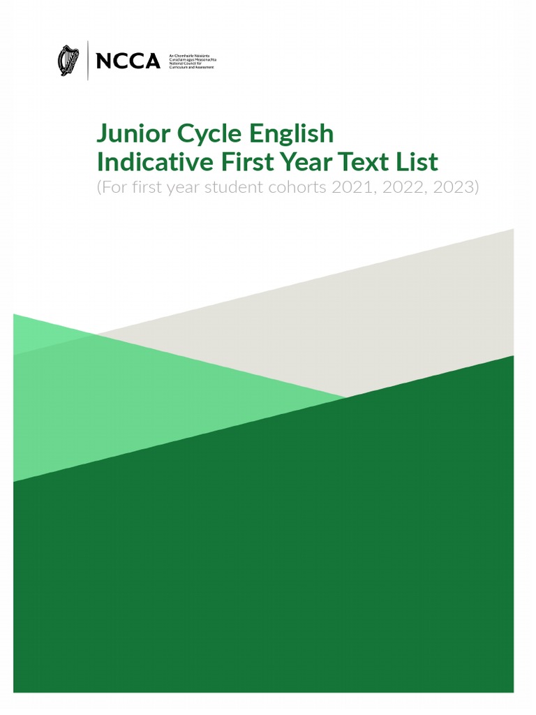 JC English First Year Indicative List 2021 2023 | PDF | Learning