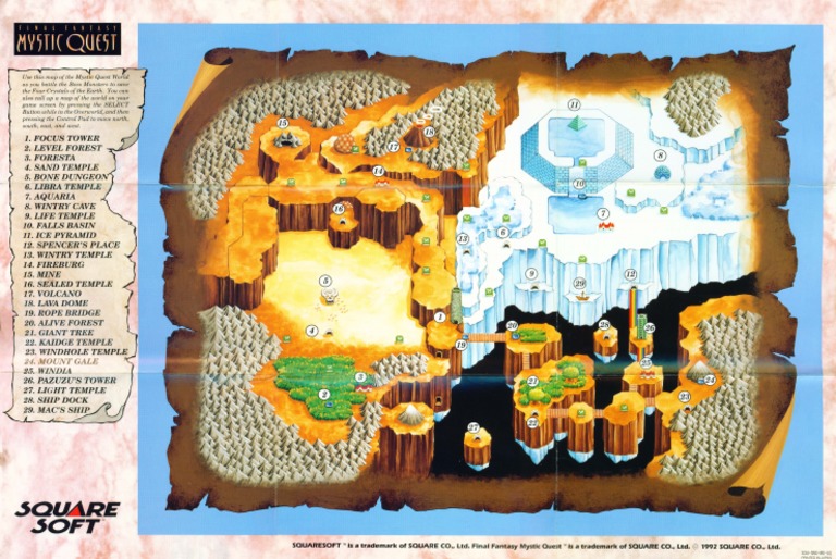 Final Fantasy - Mystic Quest (Map - 1992) | PDF