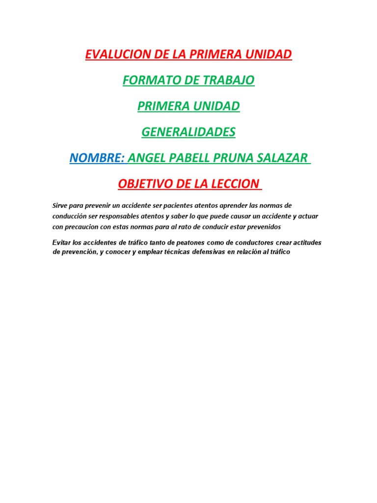 Deber Primera Unidad 11112 | PDF | Mente | Sicología